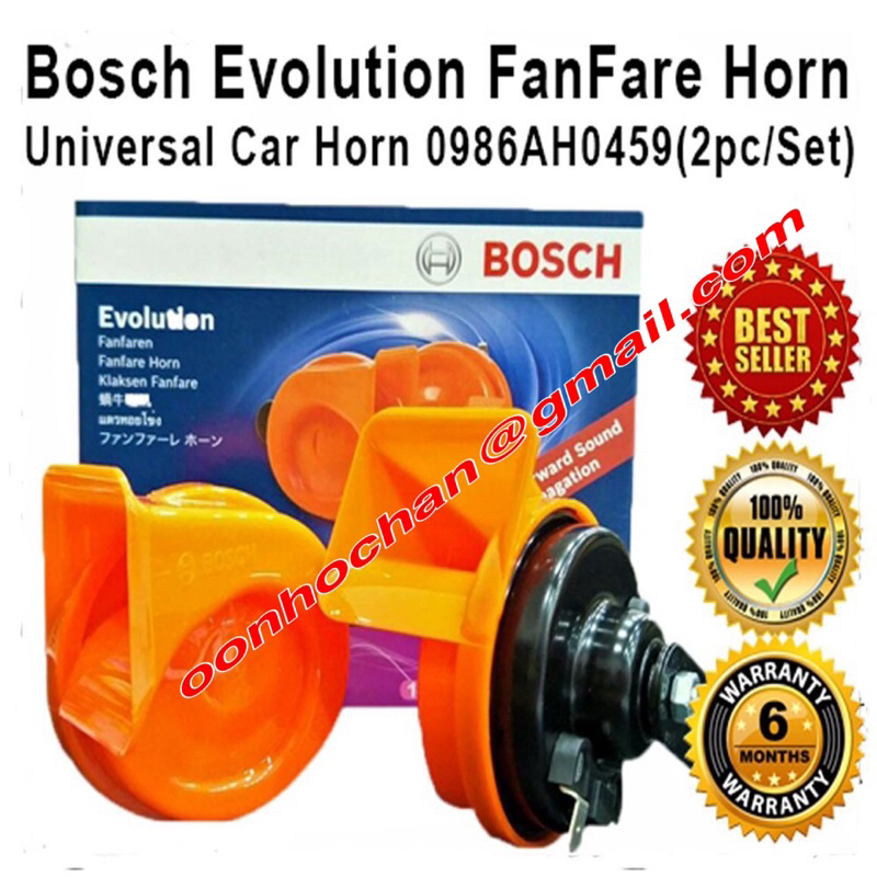 100% ORIGINAL BOSCH EVOLUTION FANFARE HORN UNIVERSAL COMPACT TWIN CAR ...