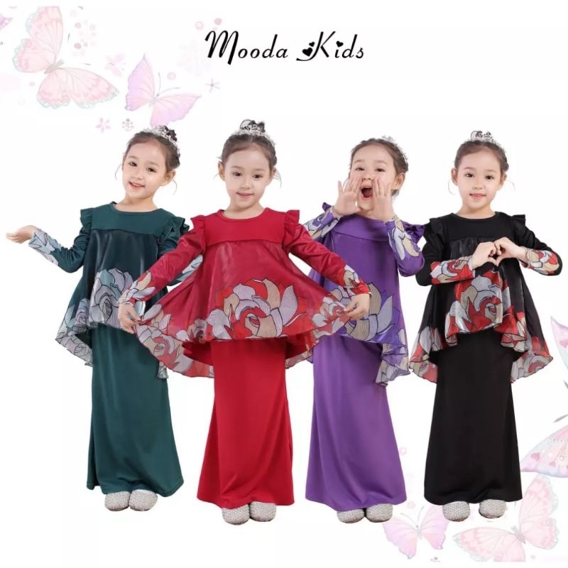Baju Raya Budak Perempuan Baju Kurung Peplum Raya Mooda Kids Raya Big ...