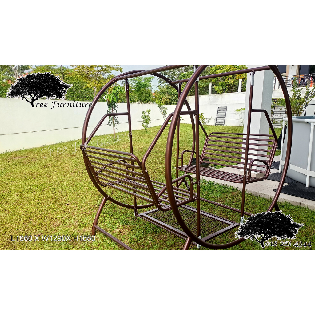 Garden Outdoor Round metal swing chair,Buaian Besar - Round - For Adult ...