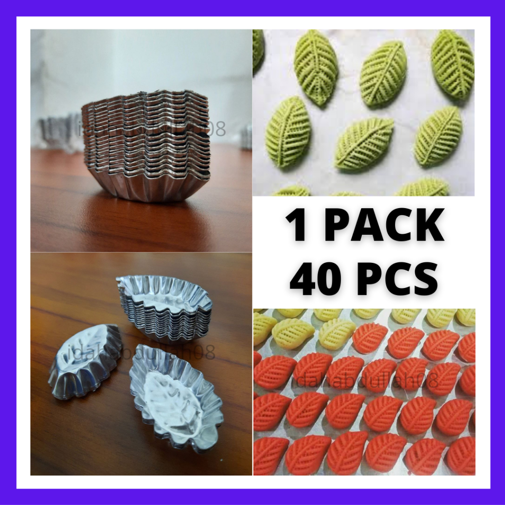 Biscuit Mold Leaf Shape Acuan Biskut Bentuk Daun Reusable Acuan ...