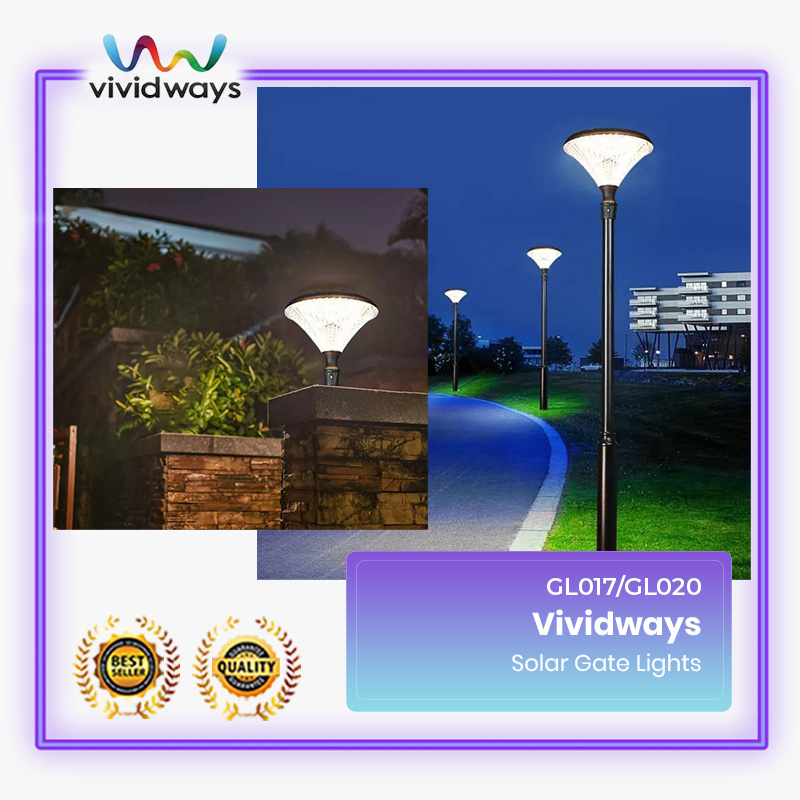 K2 VIVIDWAYS GL017/GL020 SOLAR GATE/GARDEN LIGHT LAMPU PAGAR/LAMPU ...