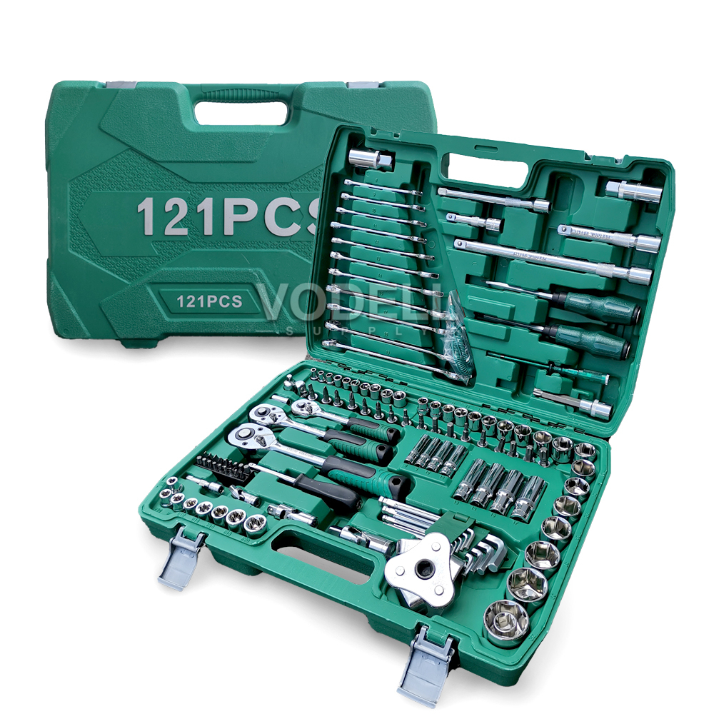 61pcs Combination Socket Wrench Ratchet Spanner Tools Set Box Power ...