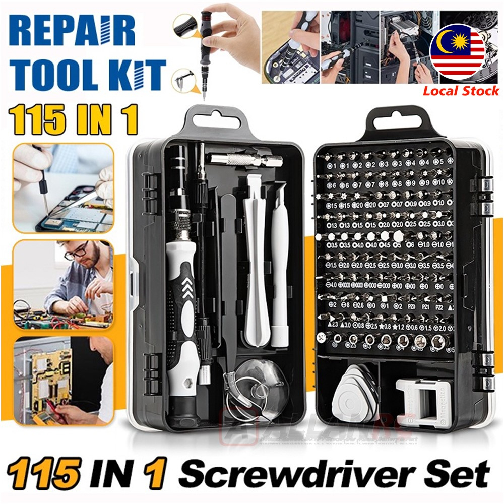 115 in 1 Mini Magnetics DIY Repair Tool Kit PC Mobile Phone Precision Screwdriver Set Computer ...