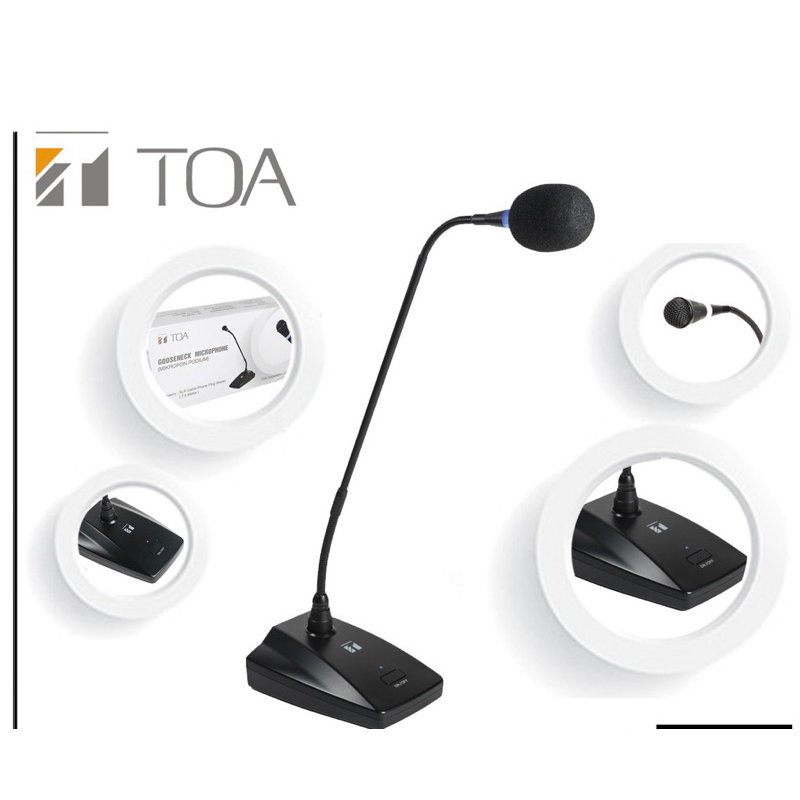 TOA EM-380 Gooseneck Microphone Functioning with Battery or Phantom ...