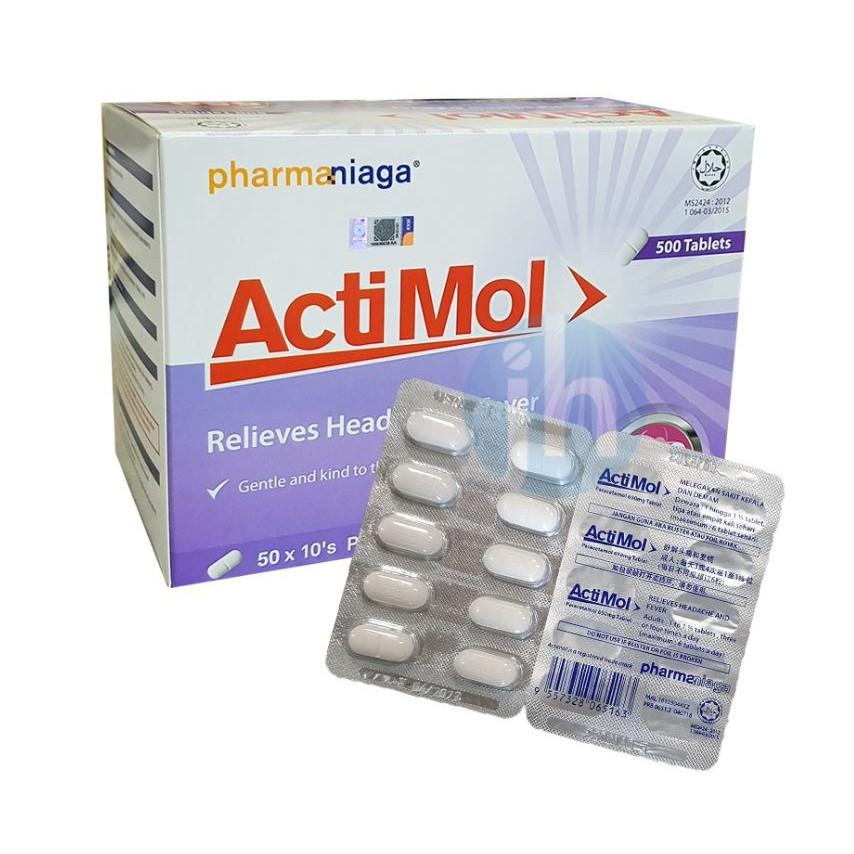 ACTIMOL 650MG TABLET 10'S(PARACETAMOL/ACETAMINOPHEN) | Shopee Malaysia