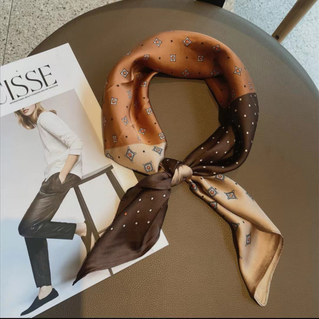 GODDESS Retro women silk scarf Luxury women silk scarf Simple and ...