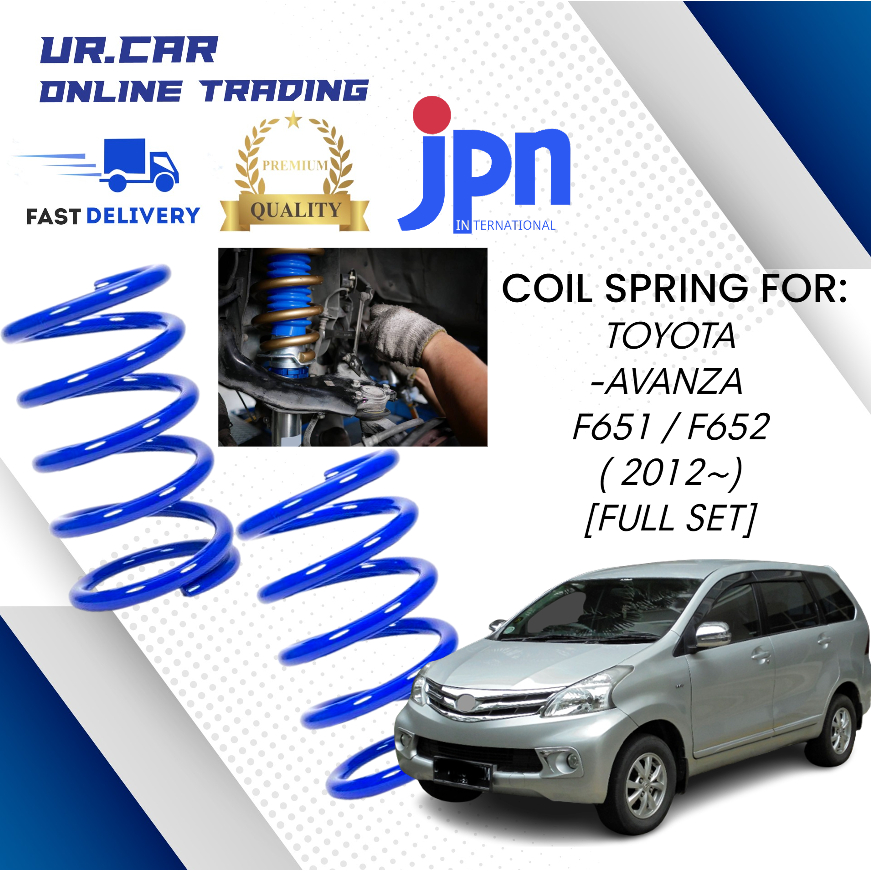 JPN COIL SPRING TOYOTA AVANZA F651 / F652 (2012~) FULL SET (FRONT ...
