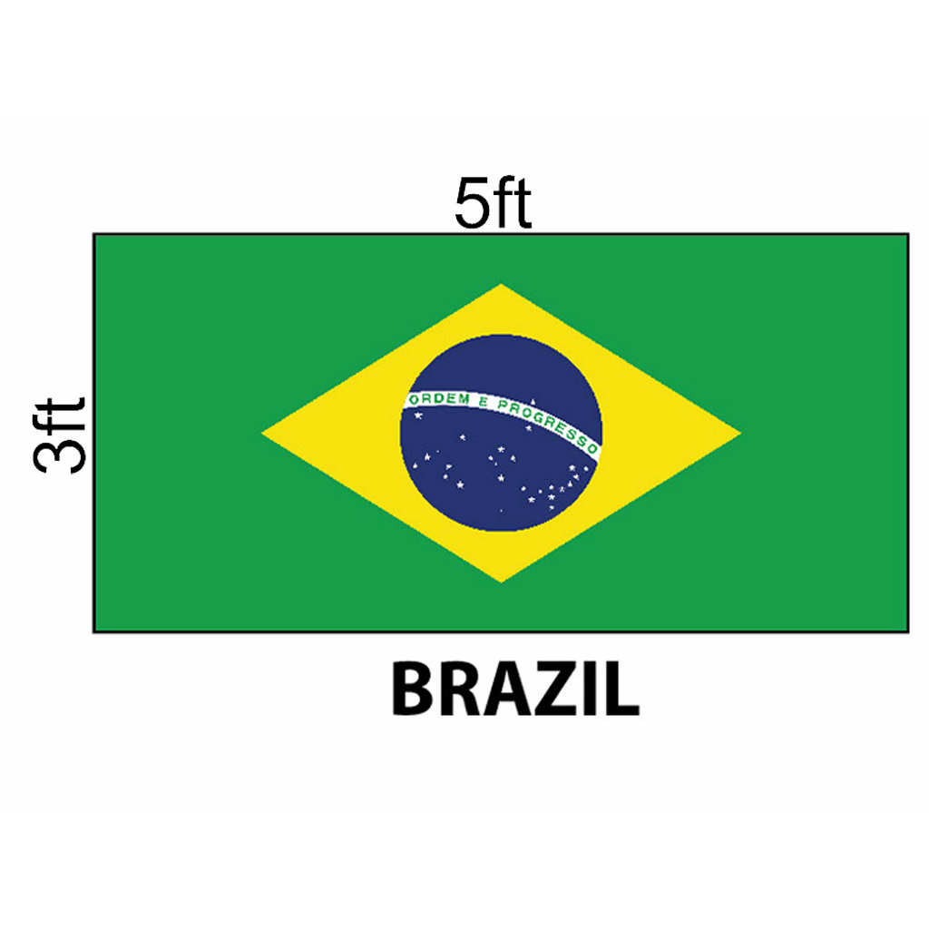 Brazil Flag 3x5ft, Bendera Brazil 3x5ft, Polyester | Shopee Malaysia