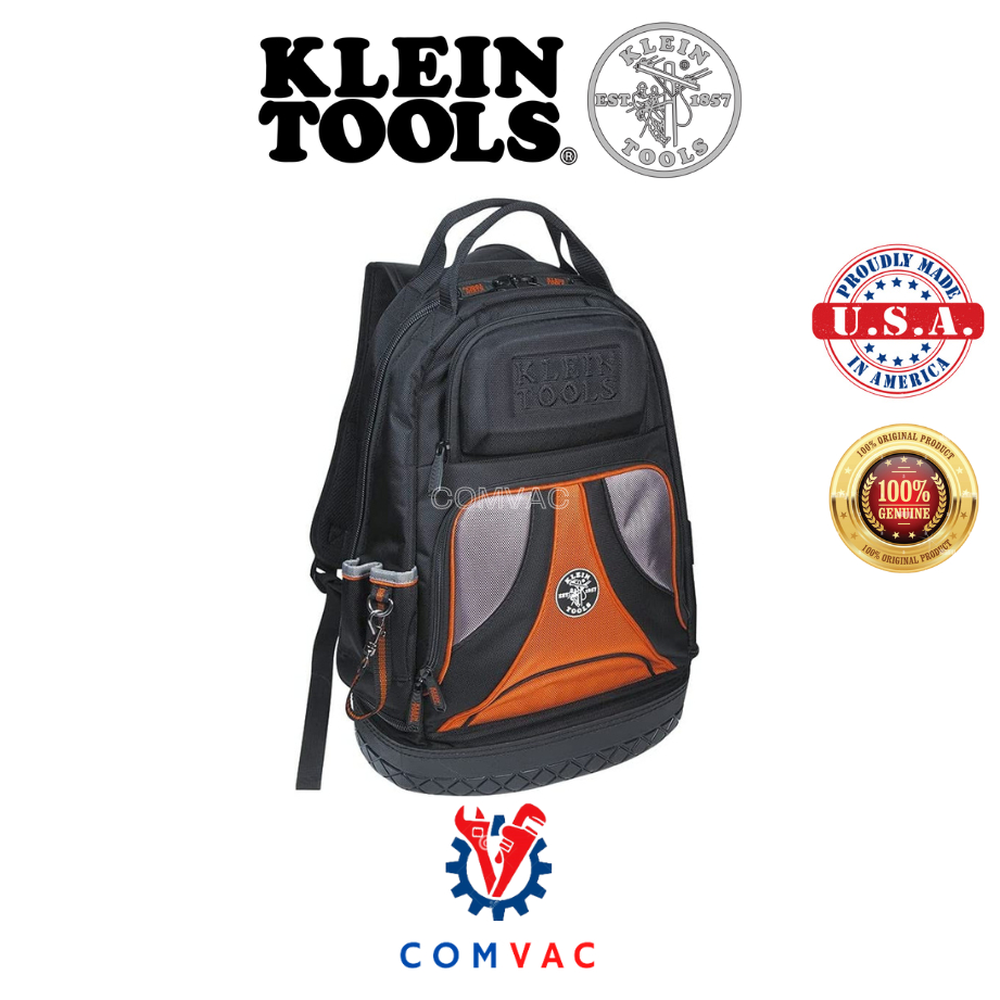 Klein Tools 55421BP-14 Tool Bag Backpack, Heavy Duty Tradesman Pro Tool ...