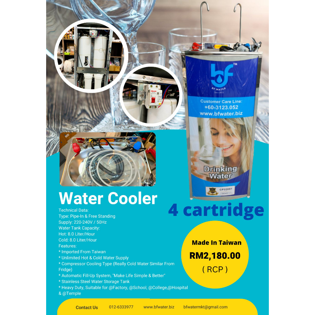 Stainless Steel & Heavy Duty Hot & Cold Pipe-In Water Cooler Water ...