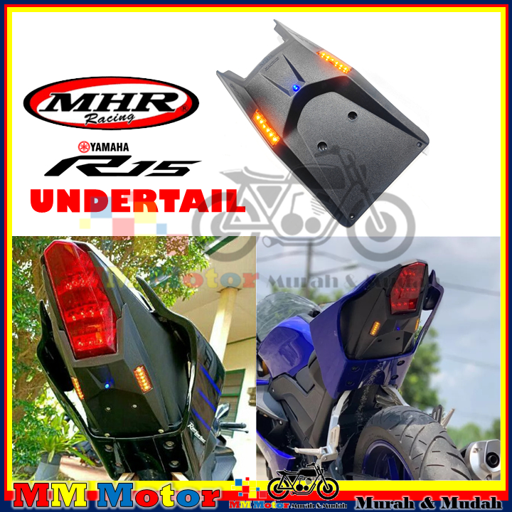 YAMAHA R15 V3 UNDERTAIL FENDERLESS MHR RACING WITH LED SIGNAL + NO ...