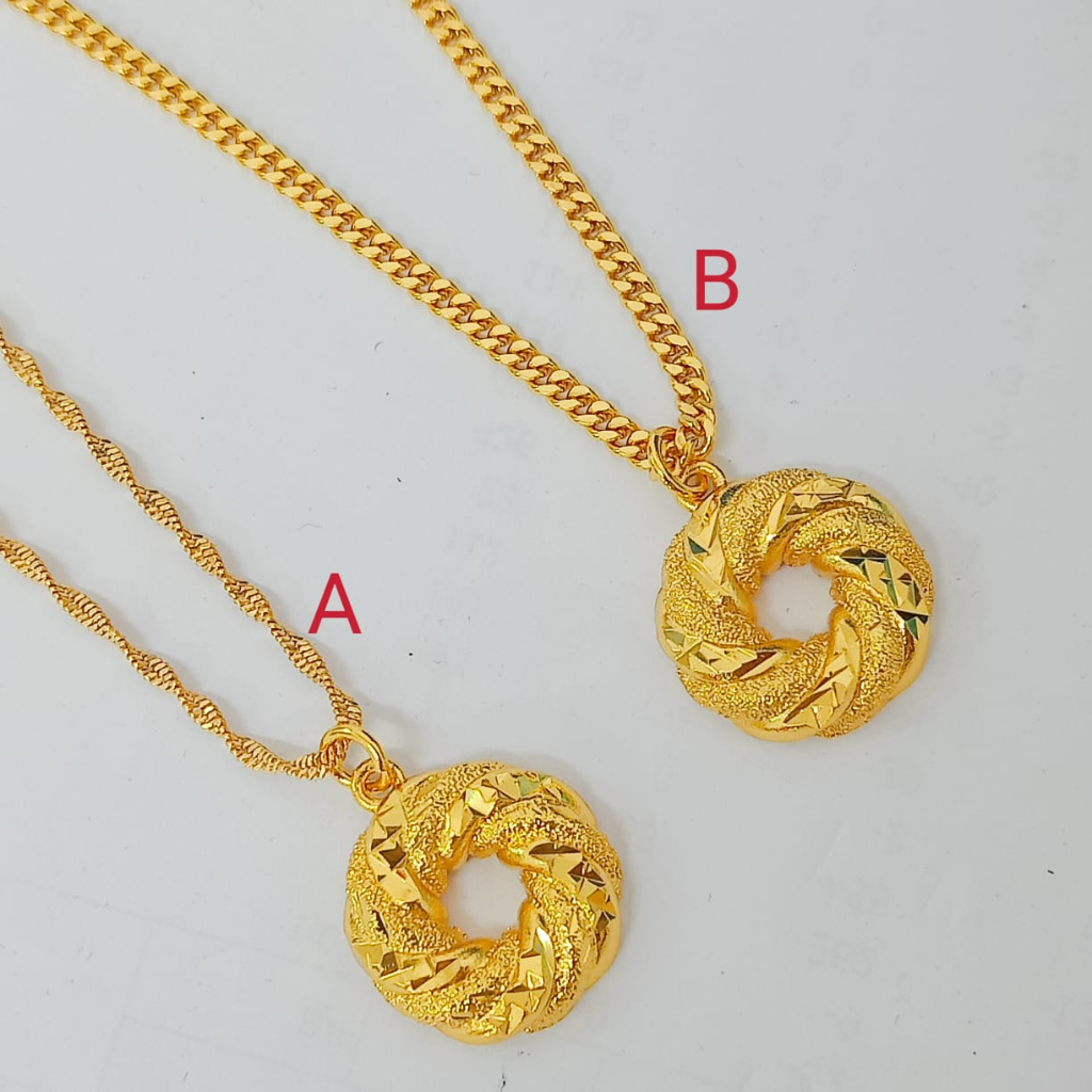 Necklace Rantai Leher Emas Bangkok GOLD PLATED | Shopee Malaysia