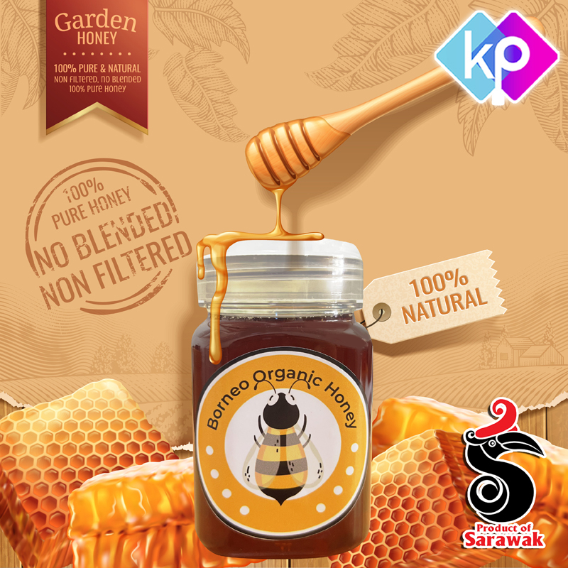 100% Semula Jadi Madu Lebah Asli Organik Natural Borneo Organic Honey ...