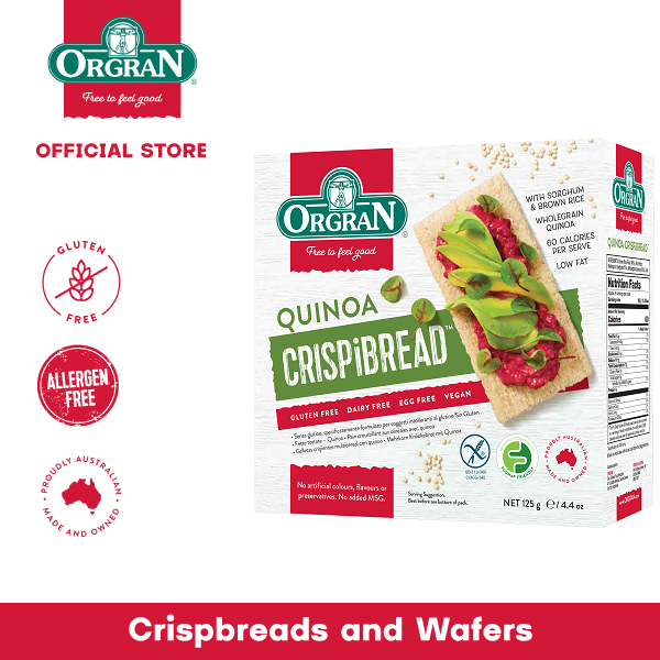 Orgran Gluten Free Multigrain Crispbread with Quinoa (125g) | Shopee ...