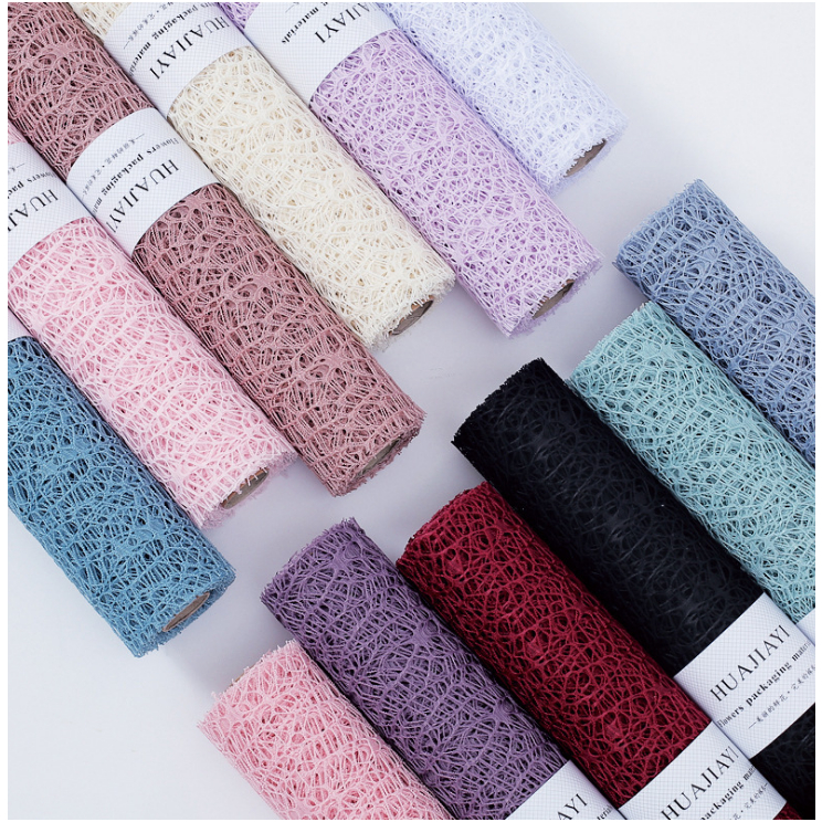 (4.5M) KOREA NETTING NET ROLL LACE MESH Flower Wrapping Paper Bouquet ...