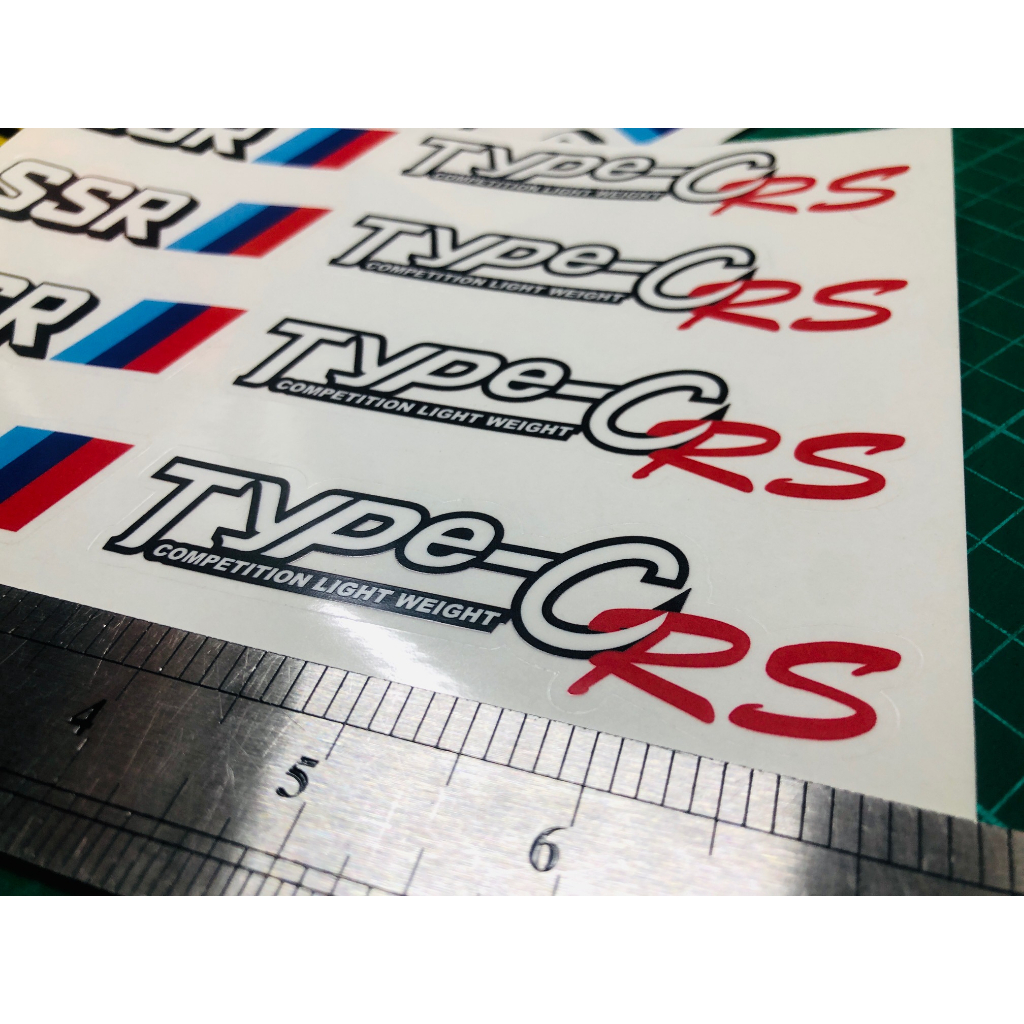 (One Set 8pcs) SSR TYPE C RS Sport RIM STICKER | Shopee Malaysia