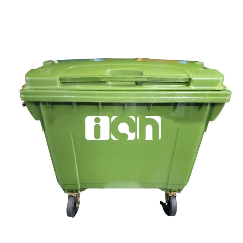 🔥Wholesale🔥HDPE 660L /1100L🌱Mobile Garbage Bin 4 Wheel Green Bandaraya ...