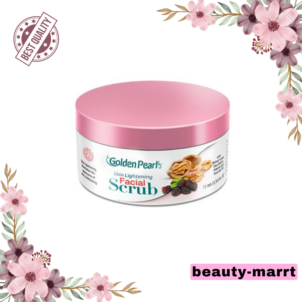 100% original, Golden Pearl Skin Lightening Facial Scrub -75ml | Shopee ...