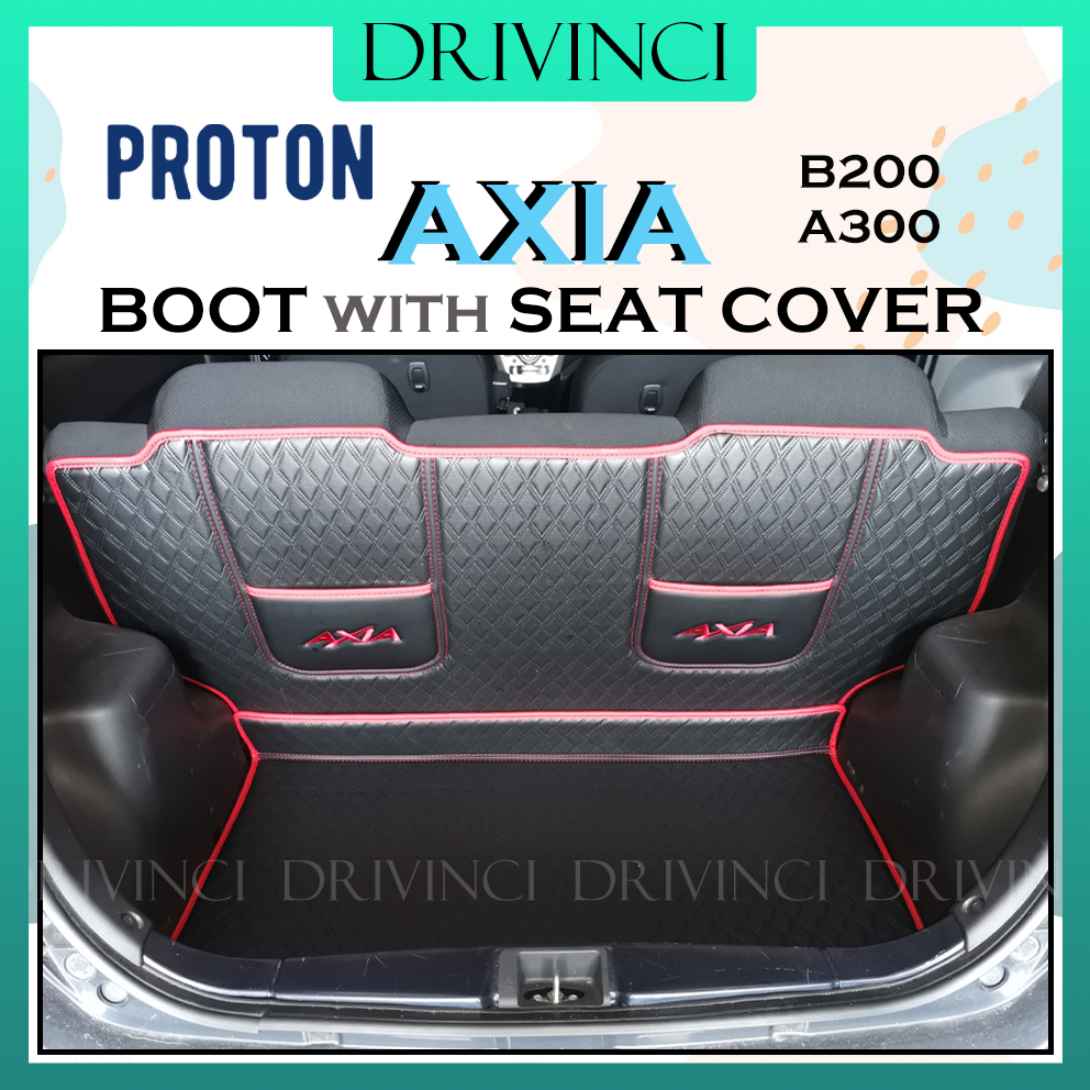 Perodua Axia Car Boot Liner with Seat Cover Cargo Boot Mat Carpet ...
