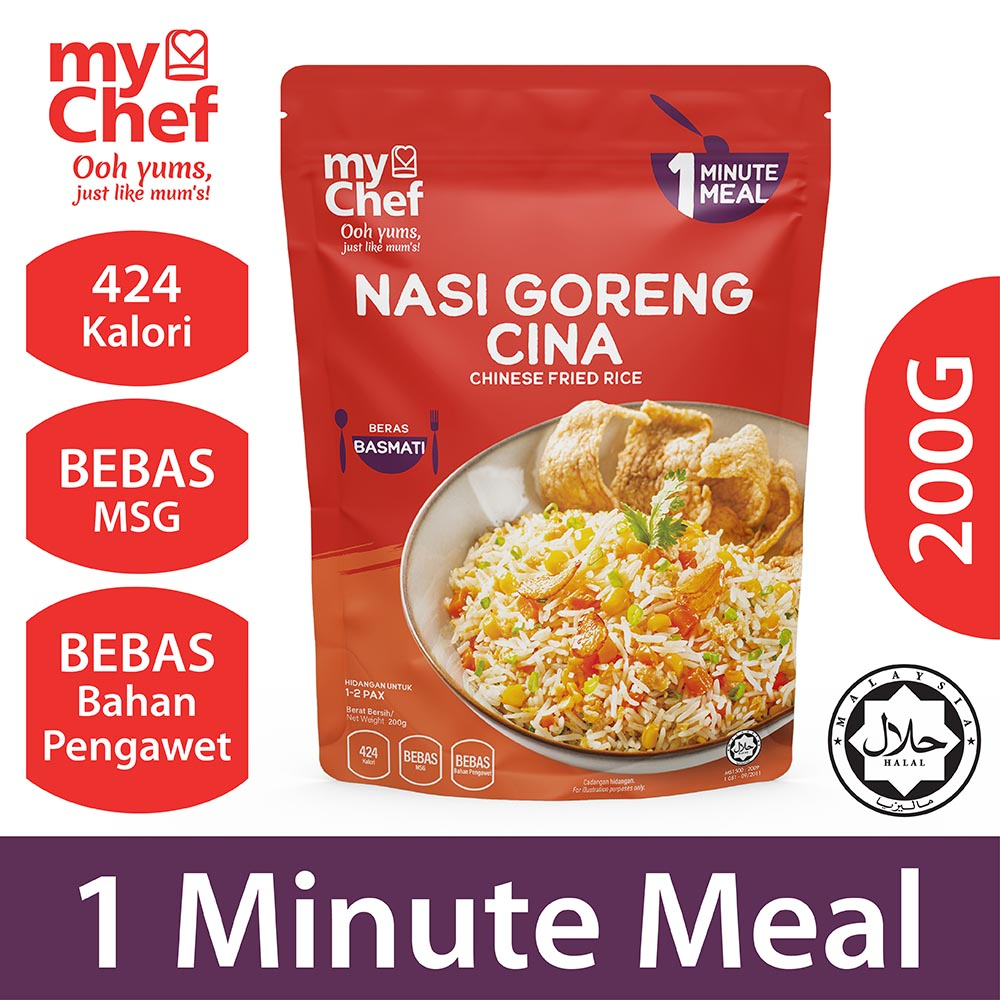MYCHEF Halal Nasi Goreng Cina 200g | Makanan Ready To Eat | Healthy No ...