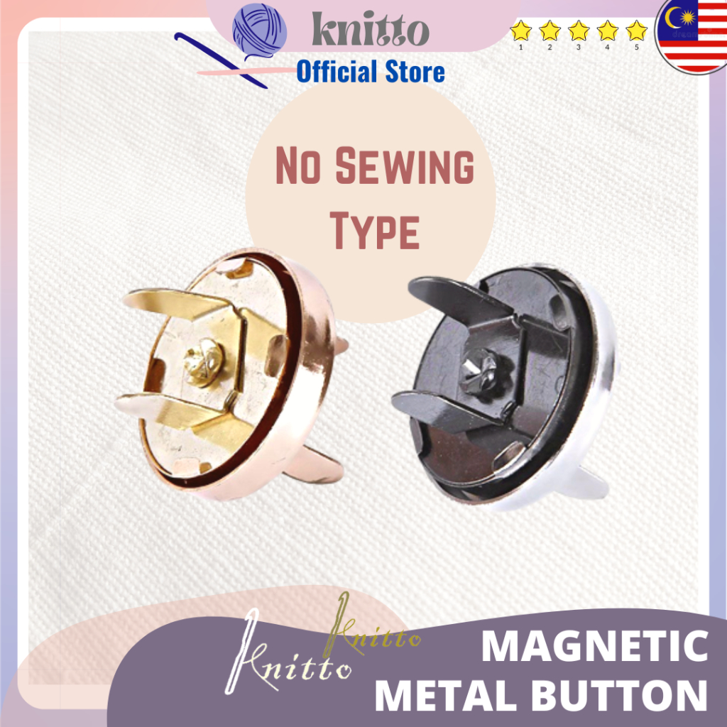 18mm Non-sewing Magnet Button Bag Accessories Butang Magnet Beg Bukan ...