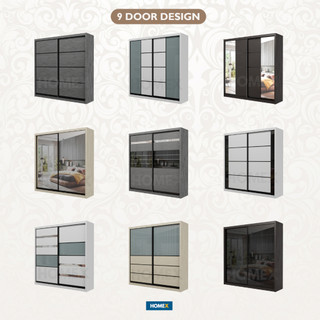 FREE INSTALL Almari Baju Wardrobe Sliding Door Anti-Jump Cabinet ...