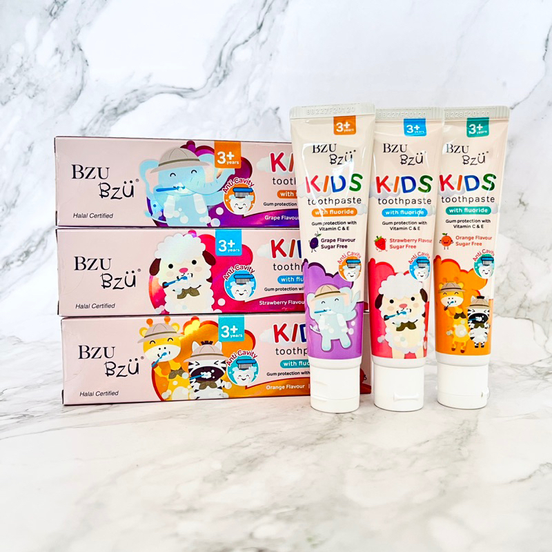BZU BZU Kids Toothpaste Strawberry/Grape/Orange (50g per stick ...