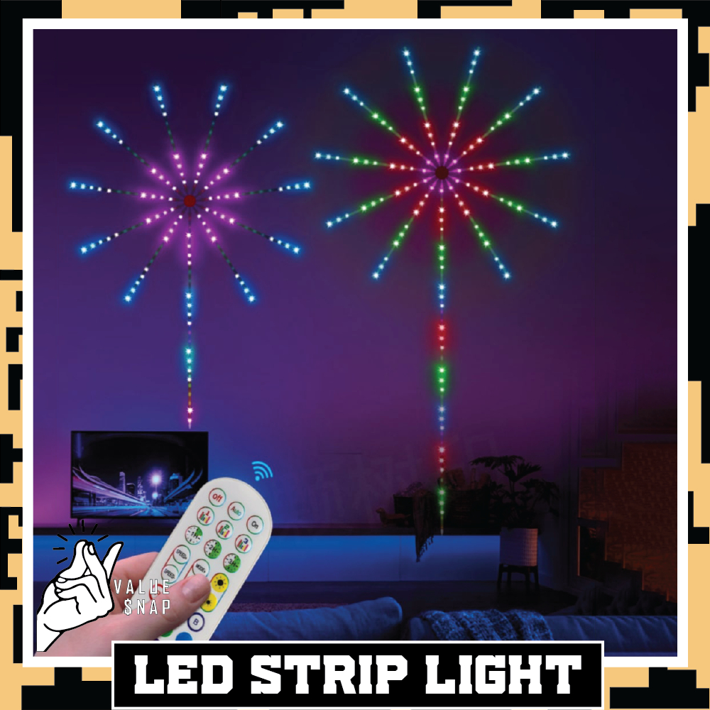 Firework Led Light Strip Voice Control RGB Light Wall Decoration Light ...