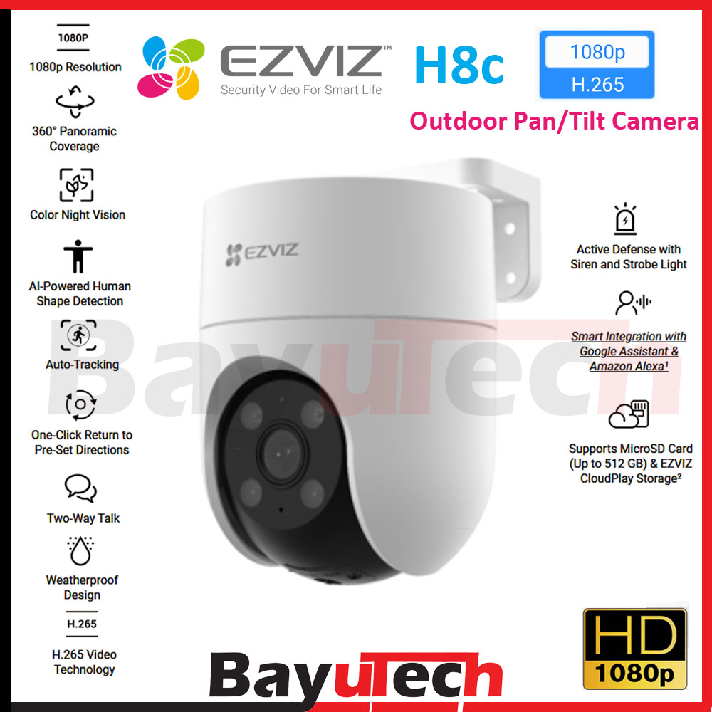 EZVIZ H8c 1080P / H8c 2K 4MP WiFi Outdoor PT Camera Human / Vehicle ...