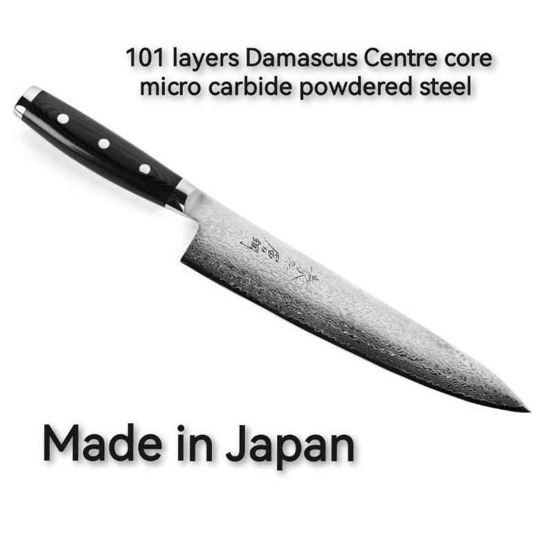 JAPAN Yaxell GOU 101 layers Damascus Gyuto Chef knife 255mm | Shopee ...