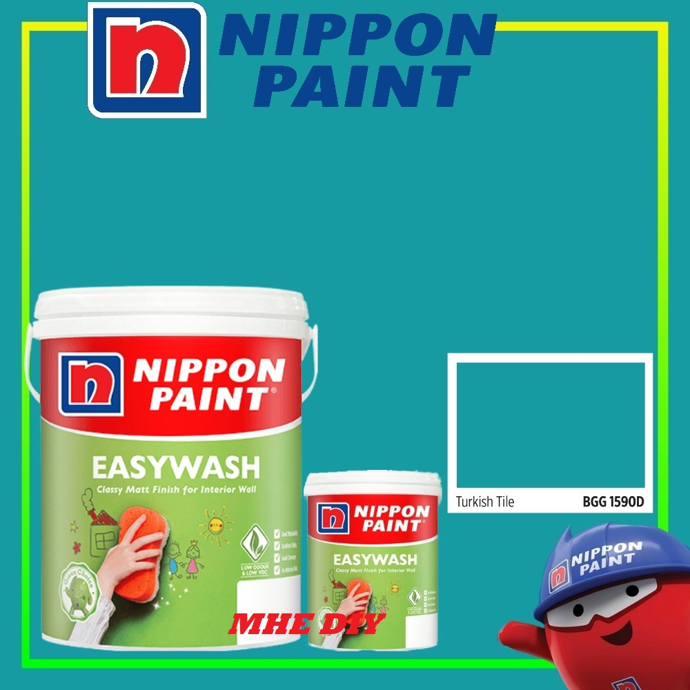 NIPPON PAINT 1L BGG 1590 D TURKISH TILE Interior Smooth Sheen / Matt ...