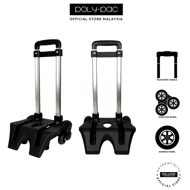 Polypac Multi-purpose Foldable 6 Wheels Staircase Trolley For School Bag Backpack - TT19BN ...