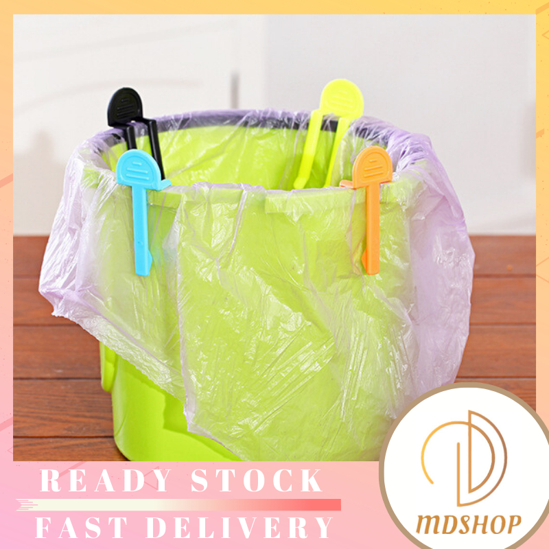 Garbage Can Clips Garbage Bag Fixing Clips Anti-Slip Fixer Tong sampah ...