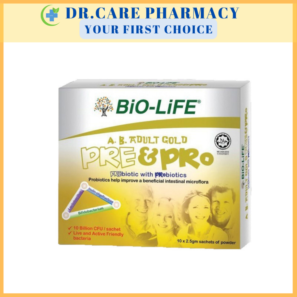 Bio-Life AB Adult Gold PRE & PRO Prebiotic with Probiotics Biolife (2X30'S) exp:10/23 | Shopee ...