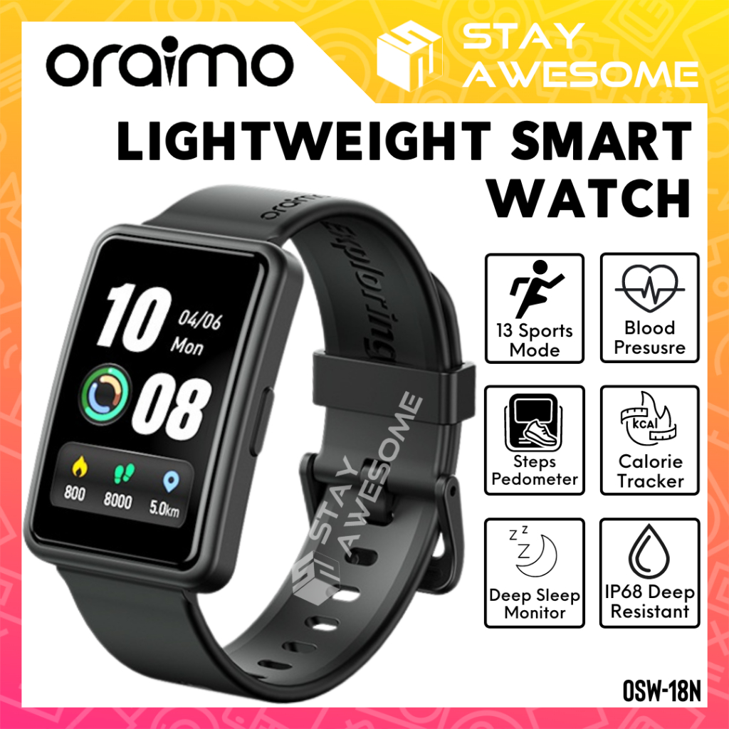 ORAIMO SmartWatch Waterproof IP68 Swim Android Fitness Tracker Watches ...