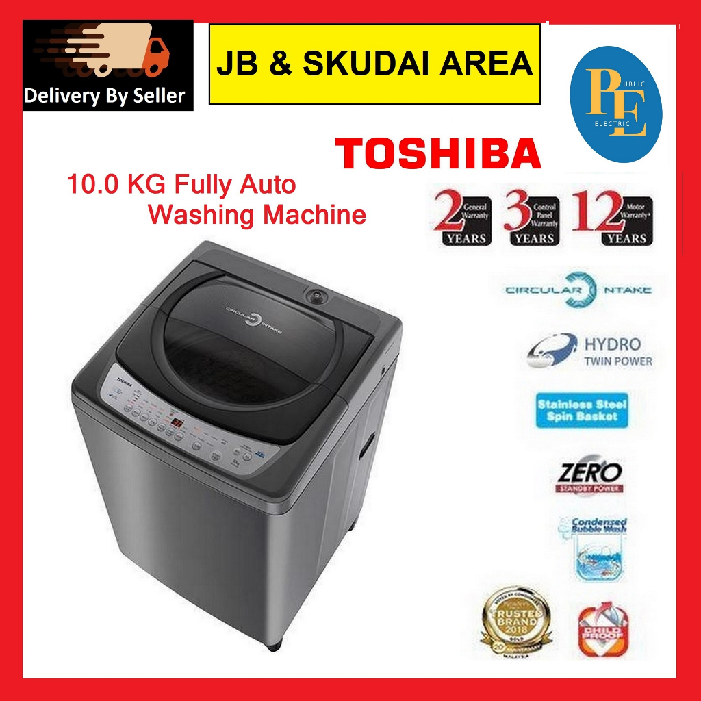 (Delivered By Seller) Toshiba 10.0kg Circular Air Intake Fully Auto ...