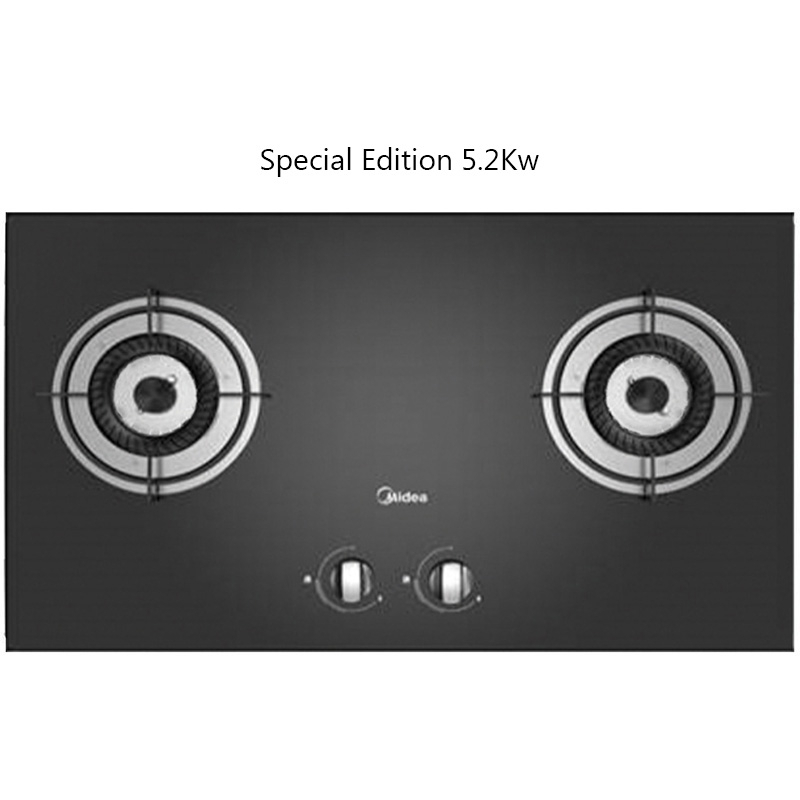 Midea Dapur Gas Tanam Built In Two Burners Glass Hob (76 cm) MGH-2408GL ...