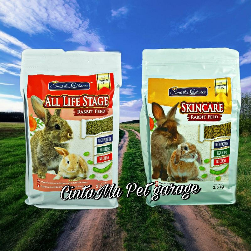 Smartz Choice Rabbit Feed 2.5kg (For All Life Stage) XHAHG | Shopee ...