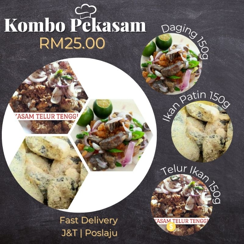 Kombo Pekasam Daging Lembut Ikan Patin Sungai Telur Ikan Tenggiri Fresh ...