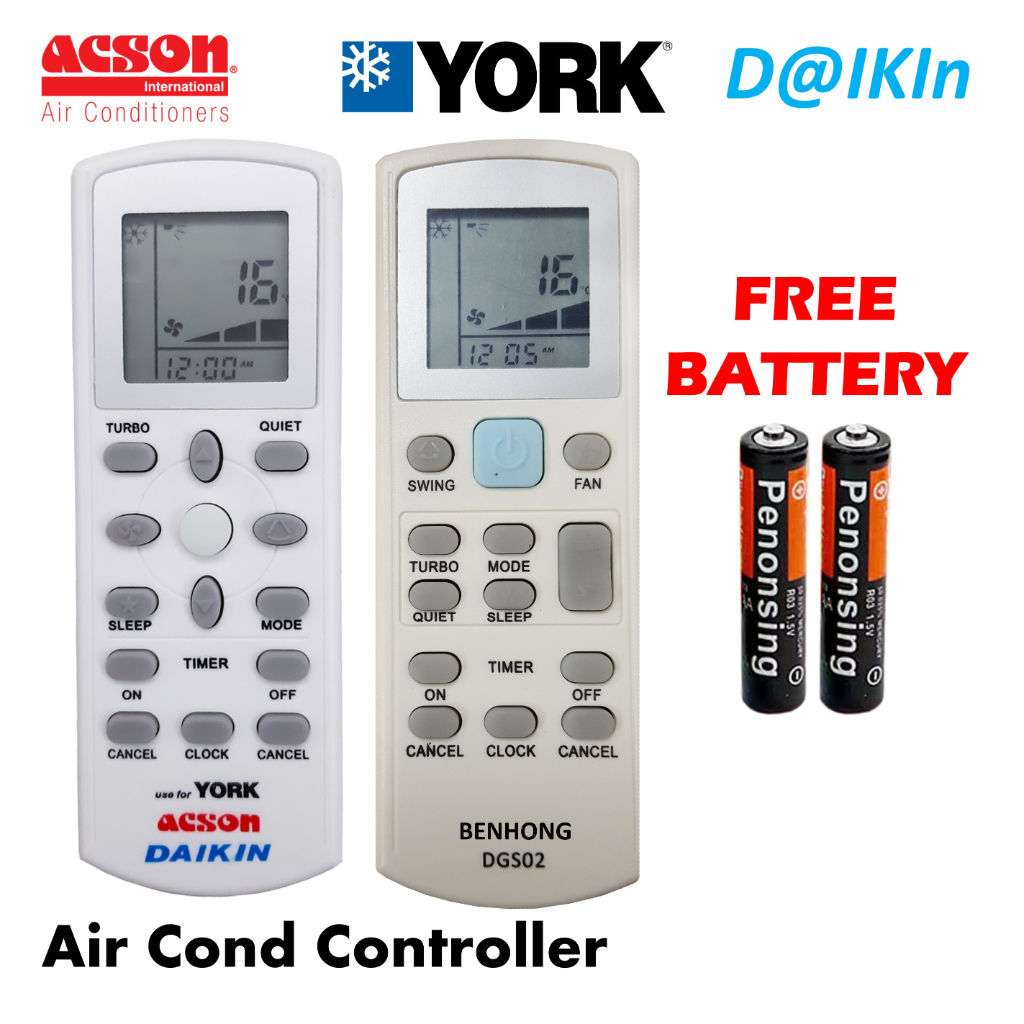Daikin Aircond Air cond Universal Remote Control Air Conditioner ...