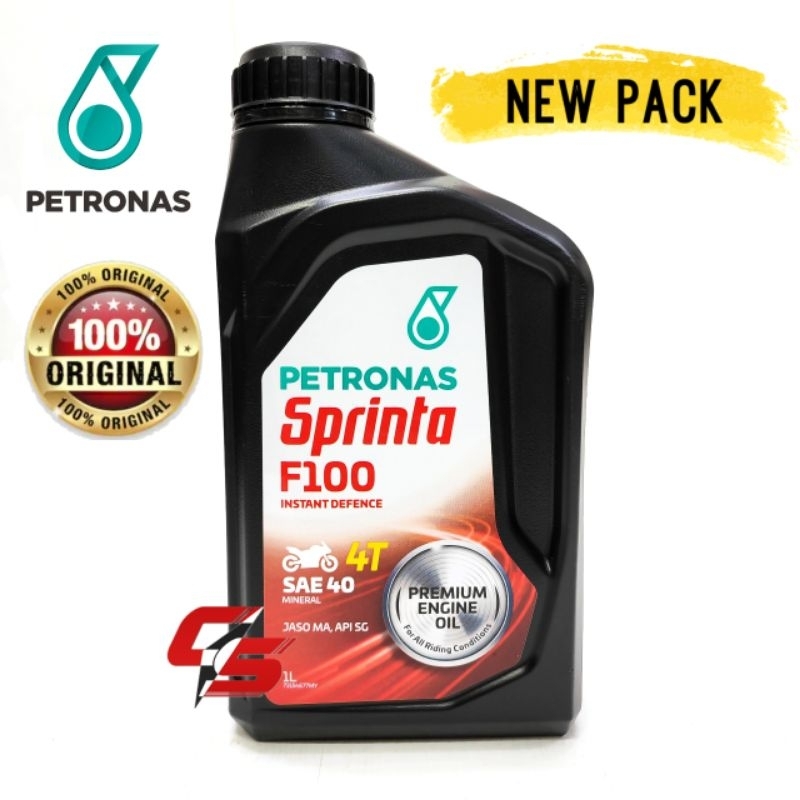 PETRONAS 4T SPRINTA F100 (SAE40) MOTORCYCLE OIL 100% ORIGINAL | Shopee Malaysia