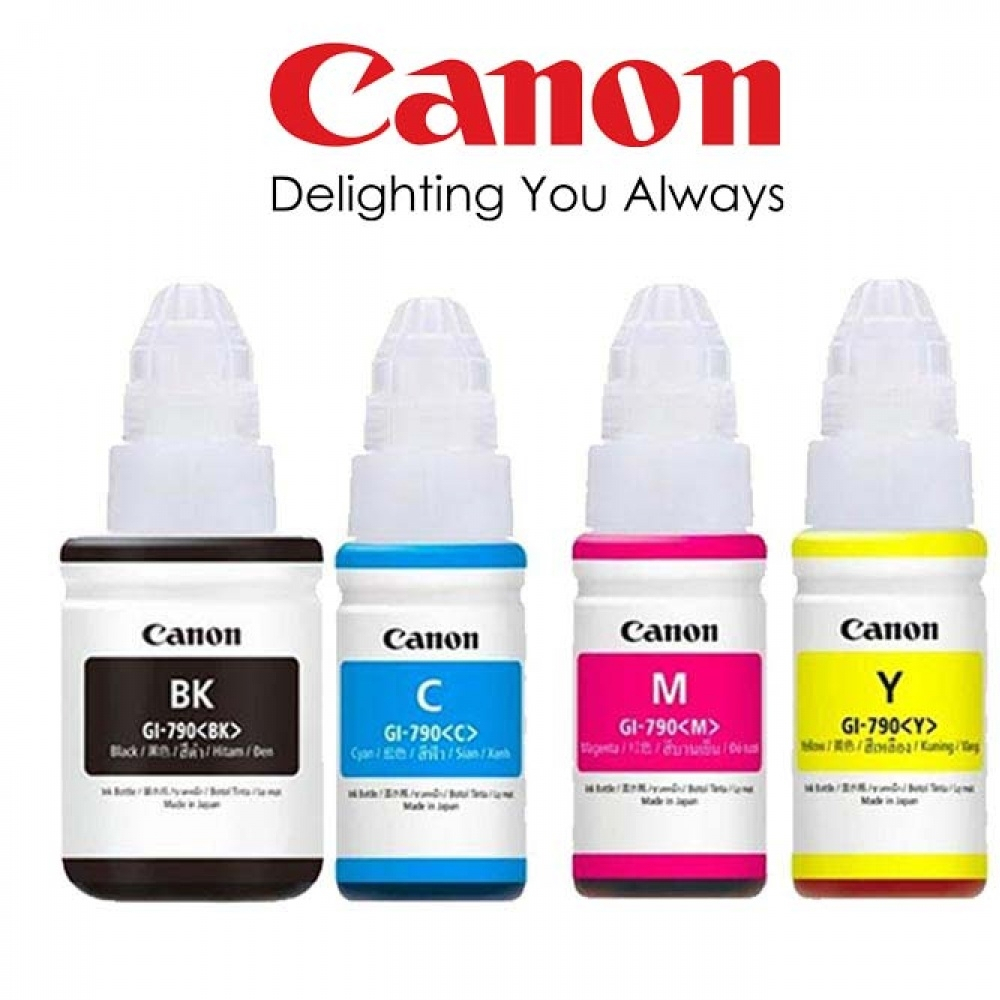 Canon GI-790 Ink Black/Cyan/Magenta/Yellow for printer G1000 G2000 ...