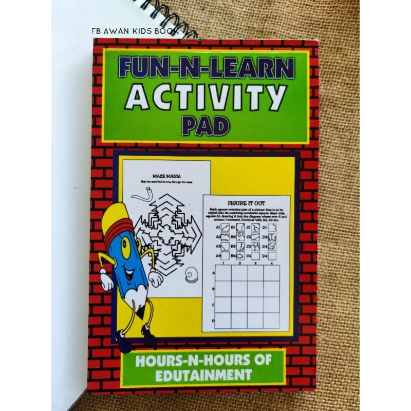 FUN AND LEARN ACTIVITY BOOK. BRAIN TEST ACTIVITY PAD FOR KIDS ...