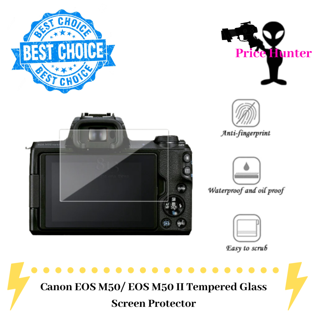 Canon EOS M50 / EOS M50 II / EOS R6 II / EOS R5 Tempered Glass Screen Protector | Shopee Malaysia