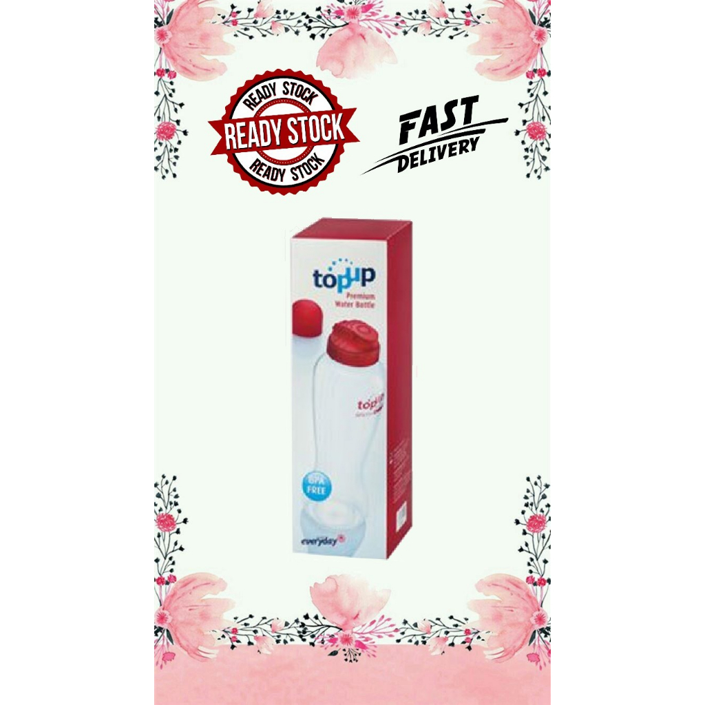 Elken Top Up Water Bottle 水瓶 - Burgundy/酒红色 (600ml/ 毫升) QR CODE REMOVED ...
