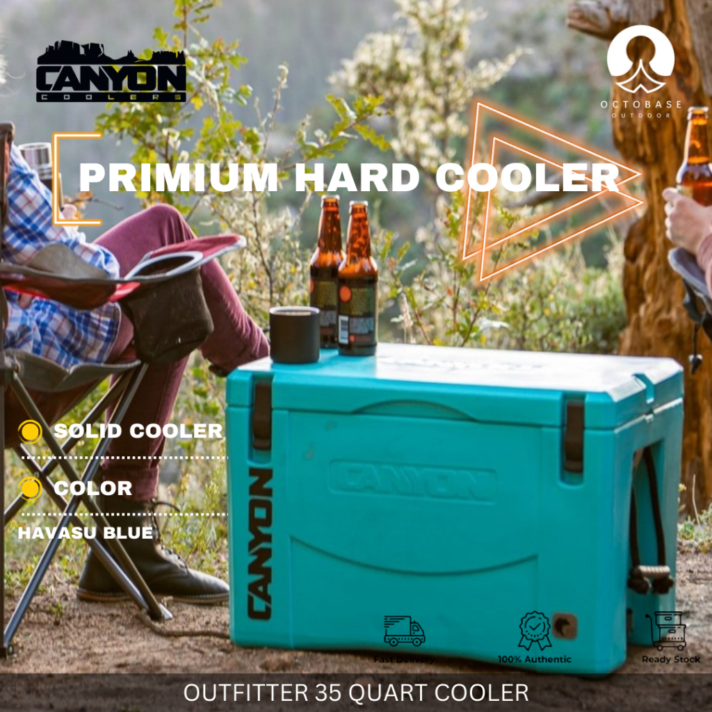 CANYON OUTFITTER - 35 QUART PREMIUM HARD COOLER BOX FROM USA ICE BOX ...