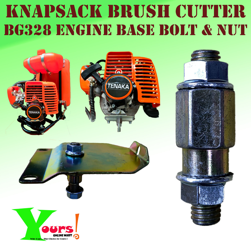 BG328 KNAPSACK BRUSH CUTTER ENGINE BASE BOLT & NUT \ BOLT & NAT TAPAK ...
