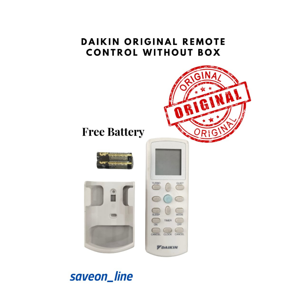 Daikin Original Remote Control Without Box *FREE BATTERY* | Shopee Malaysia