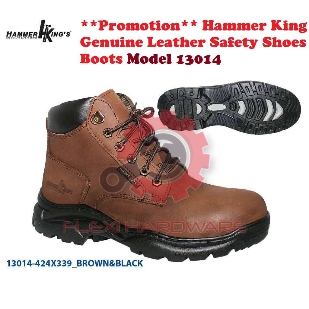 **Promotion** Hammer King Genuine Leather Safety Shoes Boots Model ...