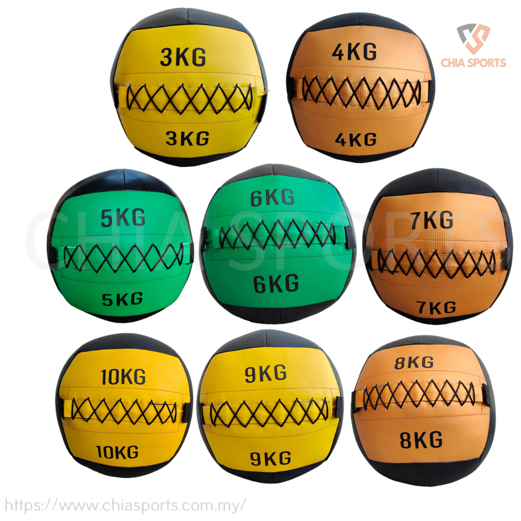 WALL BALL 1 2 3 4 5 6 7 8 9 10KG Fitness Exercise Medicine Ball Bola ...